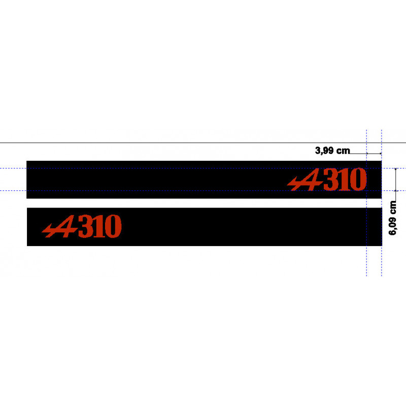 Alpine A310 " logo A310" seuil de porte